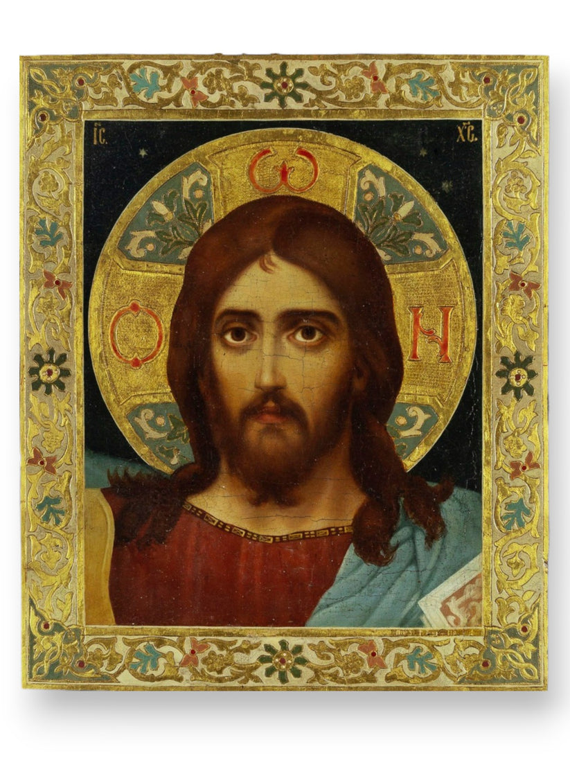 Lord Jesus Christ the Savior Pantocrator. Wooden orthodox icon ...