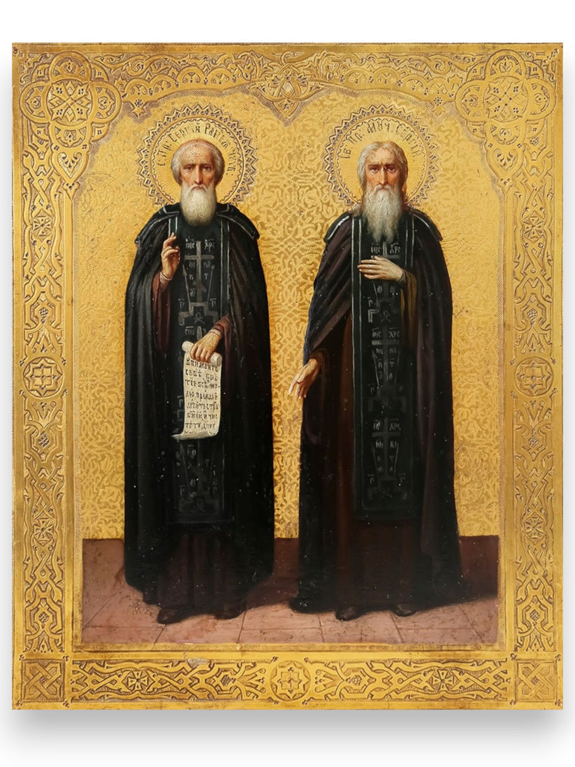 Icon of Two Saints Sergius in the Great Schema – Rare Orthodox Icon ...