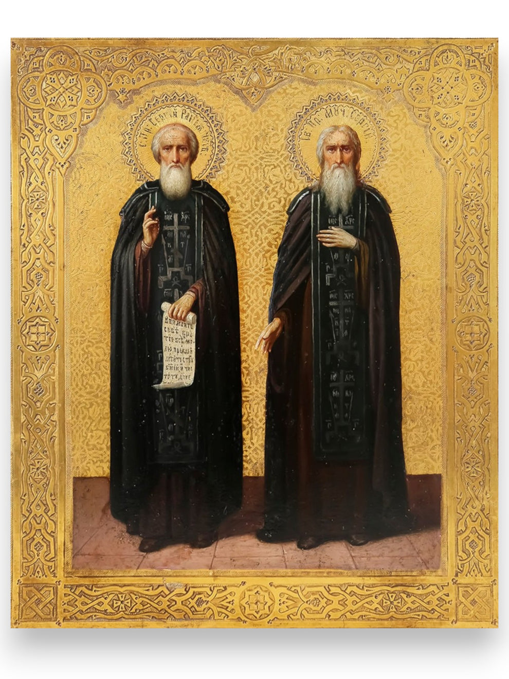 Icon of Two Saints Sergius in the Great Schema – Rare Orthodox Icon ...