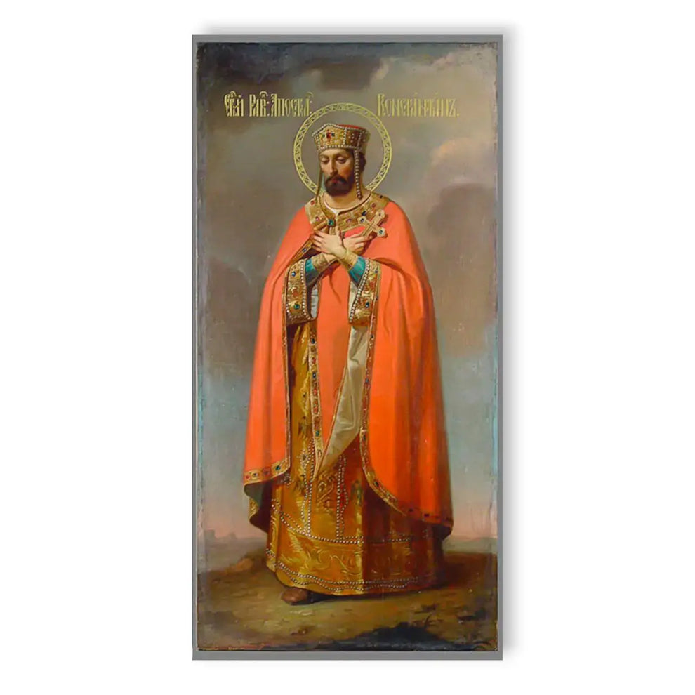Saint Constantine the Emperor Equal of the Apostles. Wooden orthodox ...