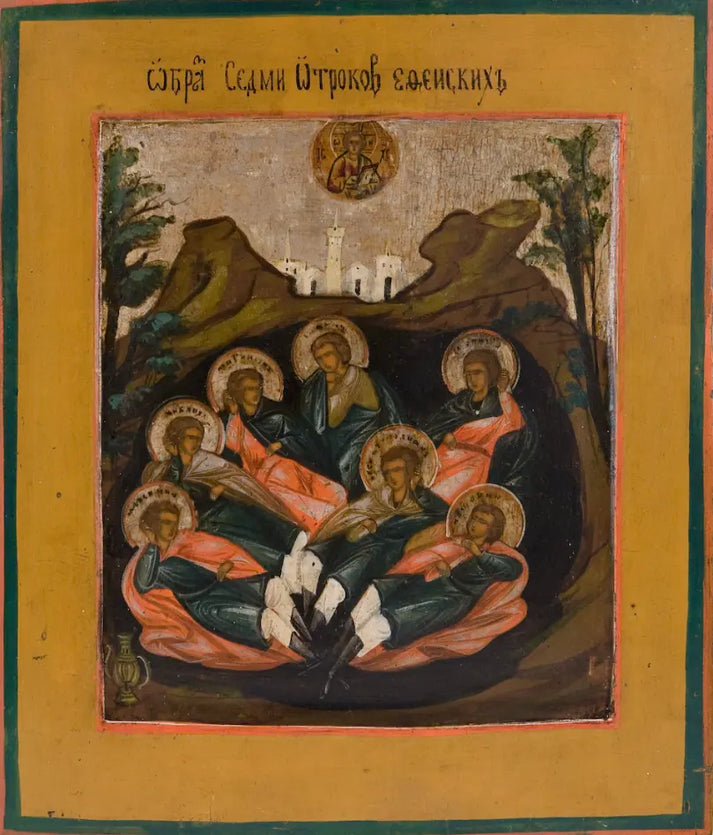 The Seven Sleepers of Ephesus - Seven Holy Youths of Ephesus icon ...