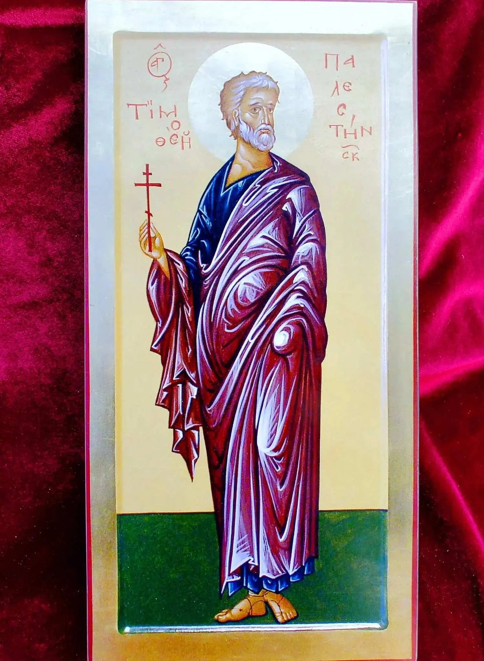 Holy Martyr Timothy of Palestine. Wooden orthodox icon. – iconsofsaints.com