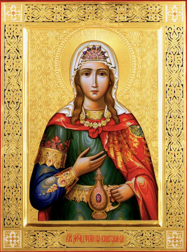 Holy Martyr Photina (Svetlana), Samaritan Woman of Rome. Wooden orthod ...