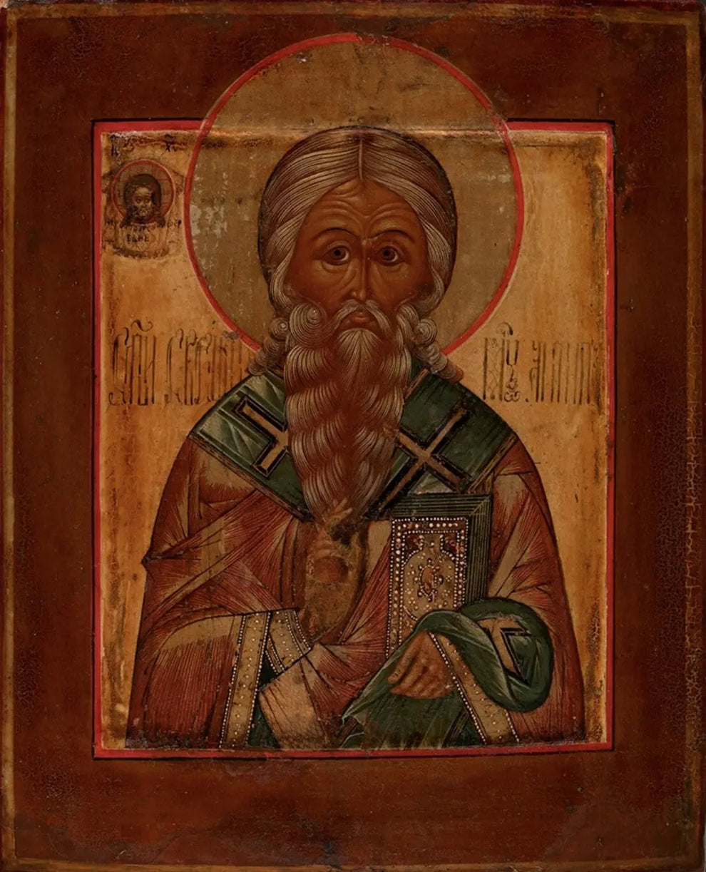 Saint Hieromartyr Antipas of Pergamum. Wooden orthodox icon ...