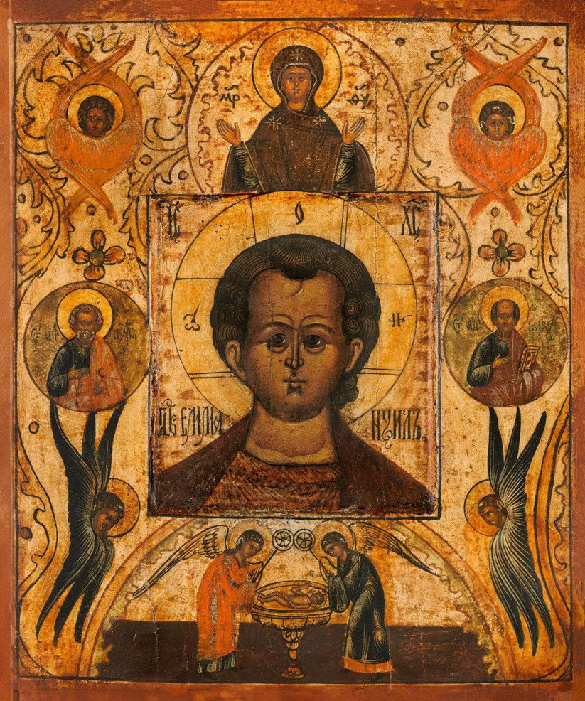 Emmanuel The Saviour Jesus Christ. Wooden orthodox icon – iconsofsaints.com