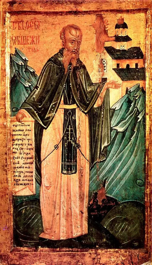 Theodore the Studite, Saint Reverend Abbot. Wooden orthodox icon ...