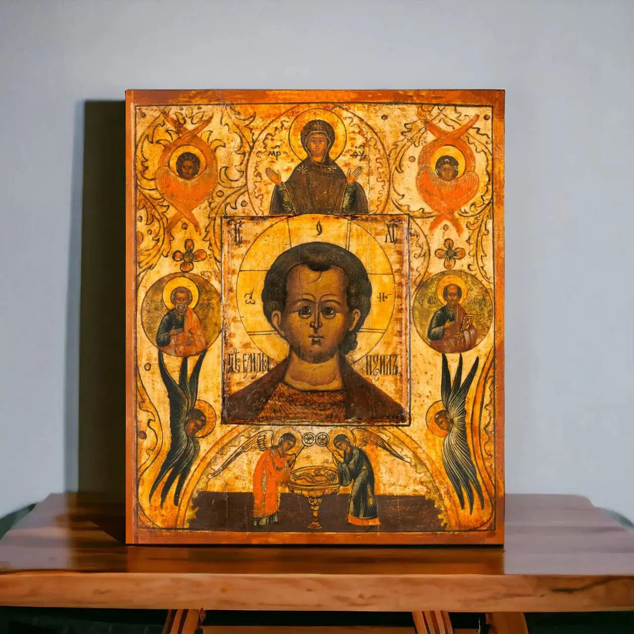 Emmanuel The Saviour Jesus Christ. Wooden orthodox icon – iconsofsaints.com