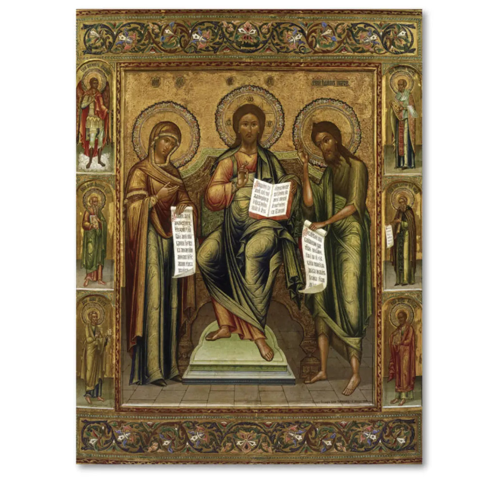Deesis Jesus Christ with the Mother of God and John the Forerunner ...