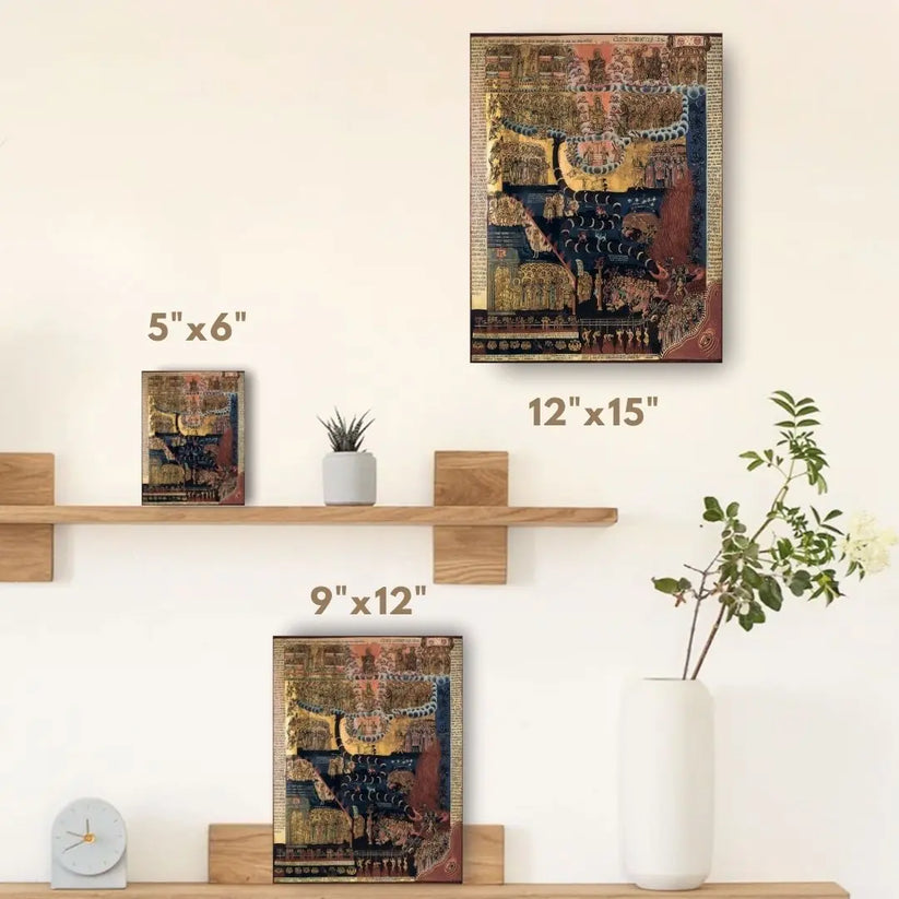 Icon of the Last Judgement of God. Wooden orthodox icon ...