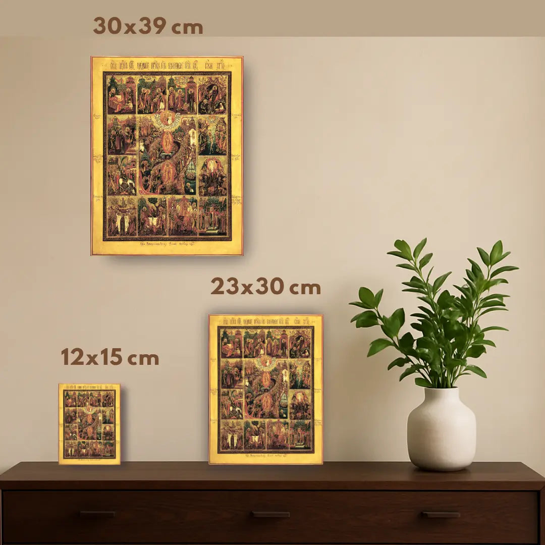 Twelve Great Feasts and the Resurrection of Christ Orthodox Icon ...