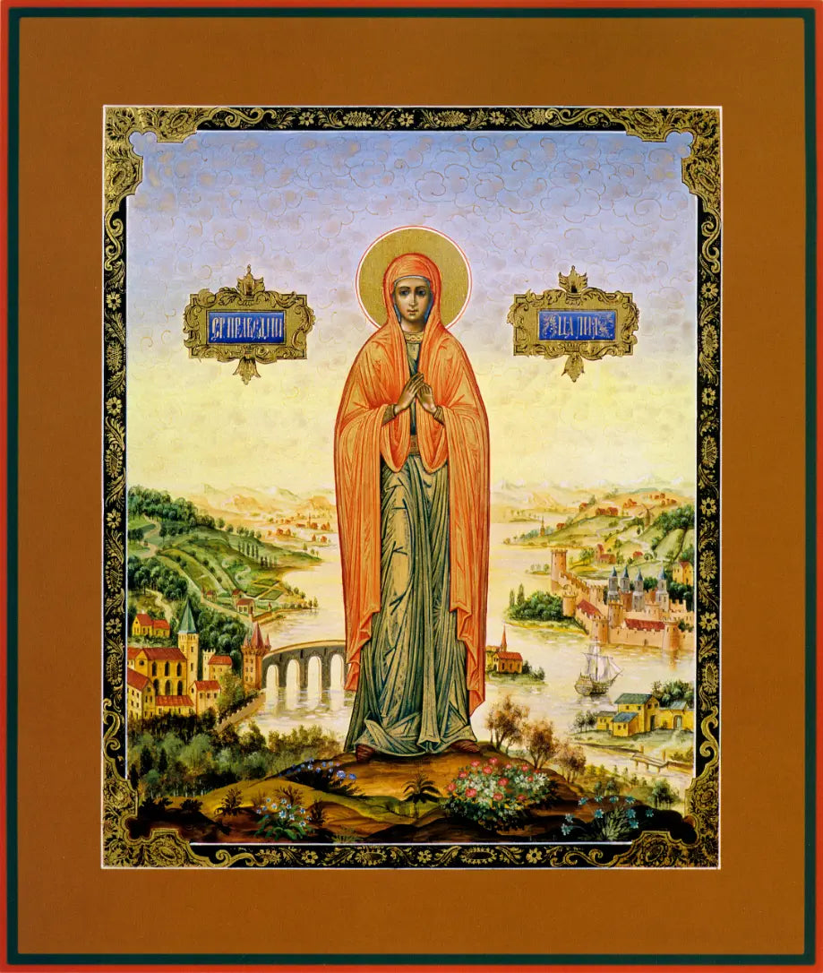 Saint Leah Righteous Matriarch. Wooden orthodox icon. – iconsofsaints.com